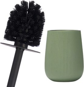 WC kartáč Stripe, zelená/s černými prvky