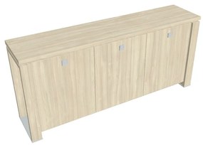 Nízká skříň Verno+ S 200 x 46 x 90 cm , akát / oranžová