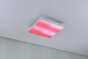 Paulmann 79904 Velora, bílý subtilní stropní LED panel Rainbow dynamic RGBW, 13,2W LED 3000-6500K, 29x29cm, dálkové ovládání
