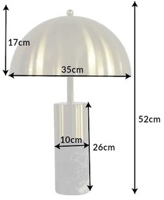 Designová stolní lampa Aamira 52 cm mramor šedý