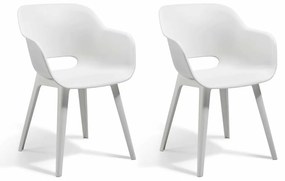 Keter Zahradní židle Akola 2 ks bílé - Default Title
