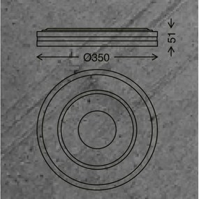 Briloner - LED Stmívatelné stropní svítidlo RIPPLE LED/24W/230V 3000-6500K + DO