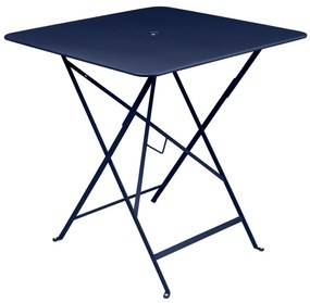OnaDnes -20% Tmavě modrý kovový skládací stůl Fermob Bistro 71 x 71 cm
