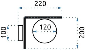 Nástěnná lampa Ball II 40 cm zlatá