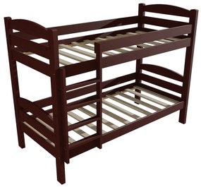 Vomaks Patrová postel PP 015 Rozměr: 90 x 200 cm, Barva: bezbarvý lak, Prostor mezi lůžky: 80 cm