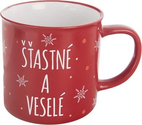 Keramický hrnek ŠŤASTNÉ A VESELÉ 510 ml