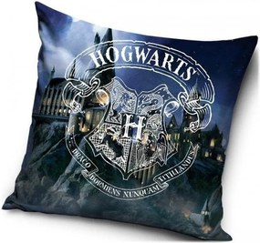 Polštář Harry Potter - motiv Škola čar a kouzel v Bradavicích - 40 x 40 cm
