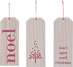 Dřevěné jmenovky na vánoční dárky Noel – set 3 ks Bloomingville