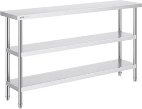 Nerezový stůl na přípravu jídla Komerční kuchyňský pracovní stůl 35,6 × 152,4 cm