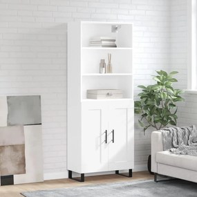 Skříň highboard bílá 69,5 x 34 x 180 cm kompozitní dřevo 3189981