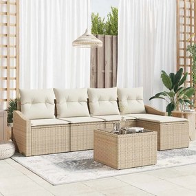 Set pohovek 6 ks Béžová polyratan 3346691