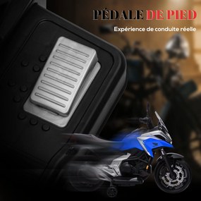 Dětská elektrická motorka AIYAPLAY Honda - Jízda na motorce pro děti od 3 do 6 let s hudbou a světlomety - Elektrické vozidlo s 2 stabilizačními koly…