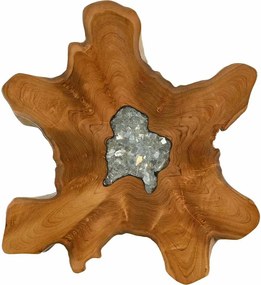 Konferenční stolek 70 x 45 cm masivní teak a polyresin 281651