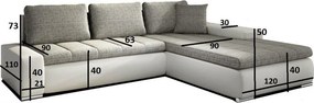 Casarredo - Komfort nábytek Rohová sedací souprava TRINIDAD, rozkládací s úložným prostorem, B01/M1100