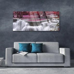 akrylový obraz Vodopád Góry Příroda 125x50 cm