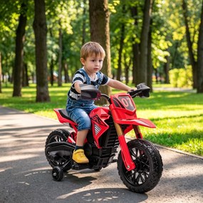 AIYAPLAY dětská elektrická motorka, 6V dětská motorka s tréninkovými koly, dětské vozidlo s klaksonem a startovacím zvukem, 3 km/h, pro děti od 3 do …