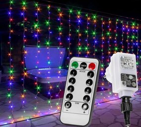 VOLTRONIC 68204 Vánoční světelný závěs - 6 x 3 m, 600 LED, barevný