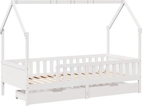 Dětská postel se zásuvkami 90 x 190 cm masivní borové dřevo 3302039