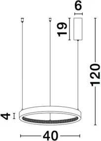 Závěsné LED svítidlo NOVA LUCE PRESTON 30W 3000K 9865140