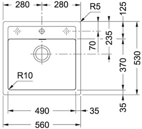 Tectonitový dřez Franke SID 610 Šedá