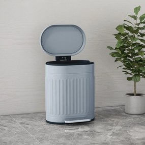 Mülleimer 20L Treteimer mit Deckel Fußpedal herausnehmbarem Inneneimer Soft-Close-Funktion 36,5 x 31,2 x 45 cm, Grau