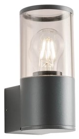 REDO Group 90115 Fred, antracitová venkovní nástěnná lampa, 1xE27 max 20W, výška 20cm, IP54