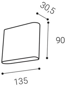 LED2 - LED Venkovní nástěnné svítidlo FLAT 2xLED/3W/230V IP65 antracit