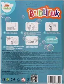 TEDDIES Bublifuk pistole modrá 13 cm / Hračka na bubliny / plast / na
