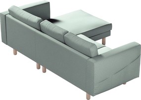 Potah na pohovku IKEA Norsborg 3-místná se šezlongem barva zelená látka pletený vzor
