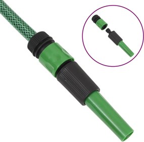 vidaXL Zahradní hadice se sadou koncovek zelená 0,75" 30 m PVC [154382]