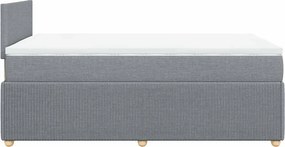 Box spring postel s matrací světle šedá 120 x 200 cm textil 3289716