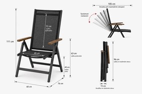 Doppler EXPERT WOOD Plus polohovací zahradní křeslo