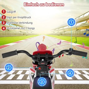 Costway 12 Elektrický dětský motocyklový elektrický motocykl