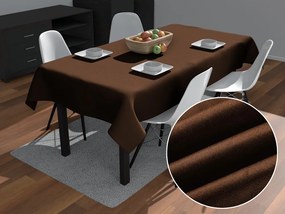 Biante Obdélníkový ubrus/imitace broušené kůže Alcantara ALC-013 Hnědý 50x100 cm