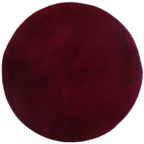 ROUTNER Koupelnová předložka UNI COLOR Bordo - Bordo / Kruh Ø 90 cm