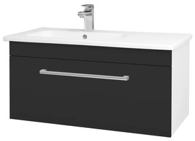 Dřevojas Koupelnová skříň ASTON SZZ 90 Varianta: N01 Bílá lesk / Úchytka T03 / D16 Beton tmavý