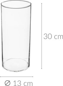 Skleněná váza CYLINDER, 30 cm