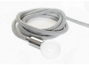 Závěsná lampa LASSO stříbrná stmívatelná, stříbrný kabel  6543