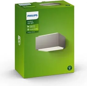 Philips Hedgehog 42W šedá / Venkovní nástěnné svítidlo / E27 / IP44 /