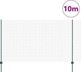 Euro plot s pilotem 10 x 1,4 m Ocel potažená PVC Zelená 3335969