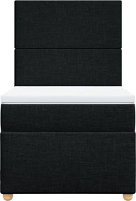 Box spring postel s matrací černá 80 x 200 cm textil 3293402