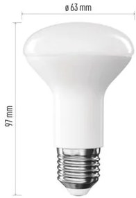 Emos lighting LED žárovka Classic R63 / E27 / 7 W  (60 W) / 806 lm / teplá bílá 1525733294