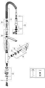 GROHE 32950000 - Dřezová baterie K7 lesklý chrom