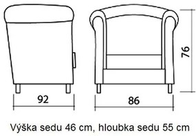 MELLI Křeslo Oxford