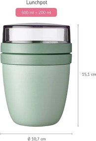 Dělený/na jogurt svačinový box 2 ks Ellipse – Mepal