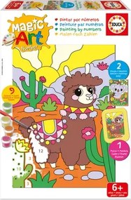 EDUCA Malování podle čísel: Koala a Lama / 2 obrázky 20,5 × 15,5 cm /