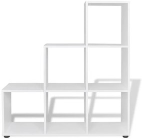 vidaXL 242552 Marketos Staircase Bookcase/Display Shelf 107 cm White