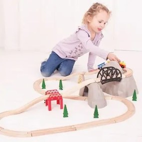 Bigjigs Rail Set vysokohorská dráha / 12 dílů / od 3 let