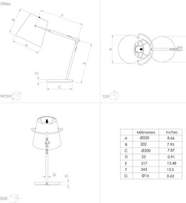 Eglo 39866 - Stolní lampa GRANADILLOS 1xE27/40W/230V
