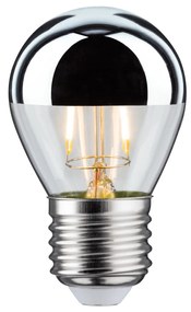 Paulmann 28664 LED žárovka se stříbrným vrchlíkem, 2,6W LED 2700K E27, výška 7,2 cm